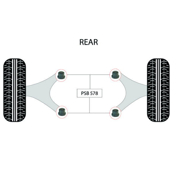 Toyota Cressida Rear Upper Arm Poly Polyurethane PSB Bushing Kit 1989 ...