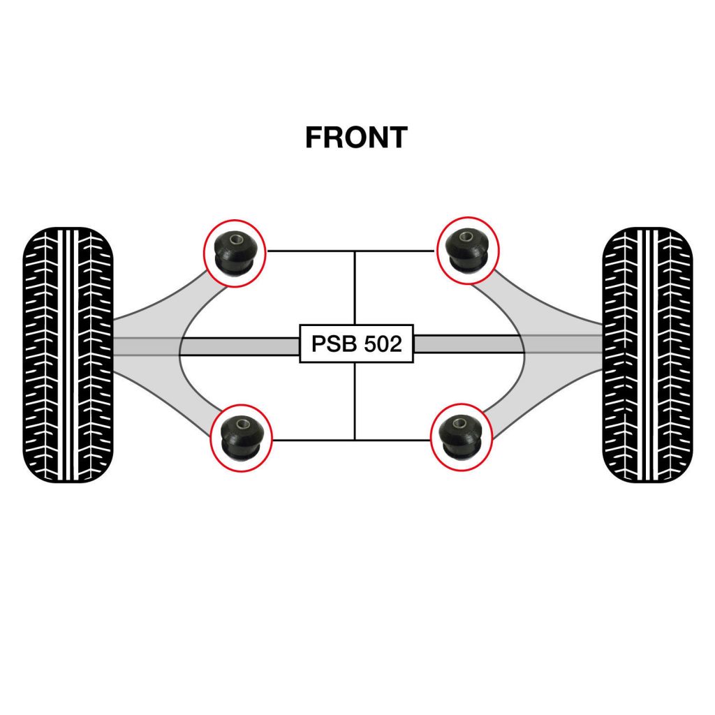 4 x Toyota Cressida Front Upper Arm Front & Rear Poly Bushing Kit 1990 ...